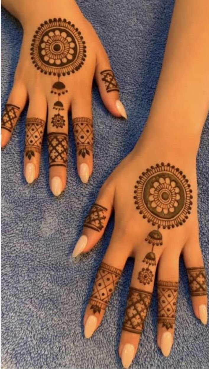 Easy Simple Chain Mehndi Design Stylish and Elegant Patterns