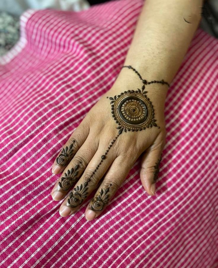 Simple Upper Hand Mehndi Design | Clean and Classy Styles